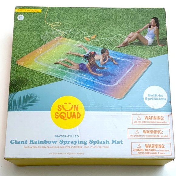 Sun Squad | Other | Sun Squad Giant Rainbow Spraying Splash Mat W ...